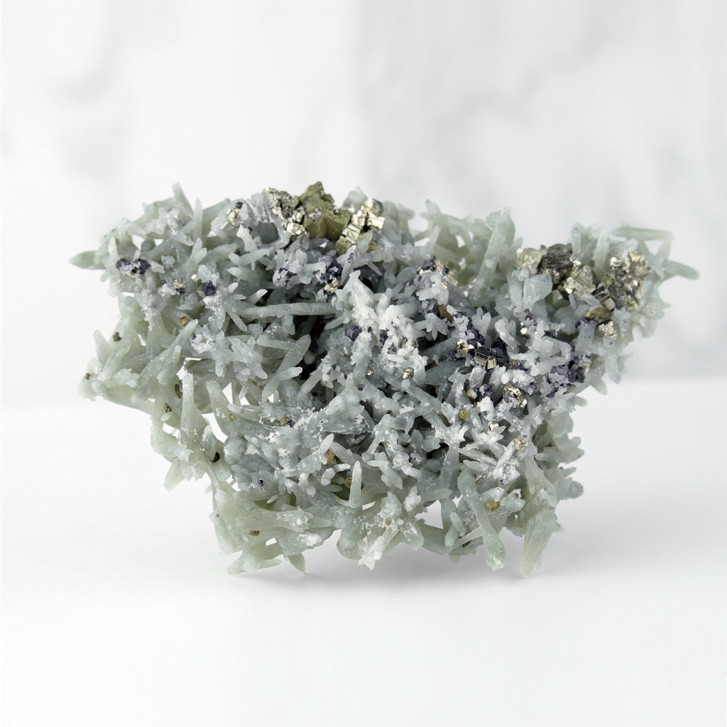 Green Prasem Quartz with Chlorite, Sphalerite – Cedar Creek Farmhouse